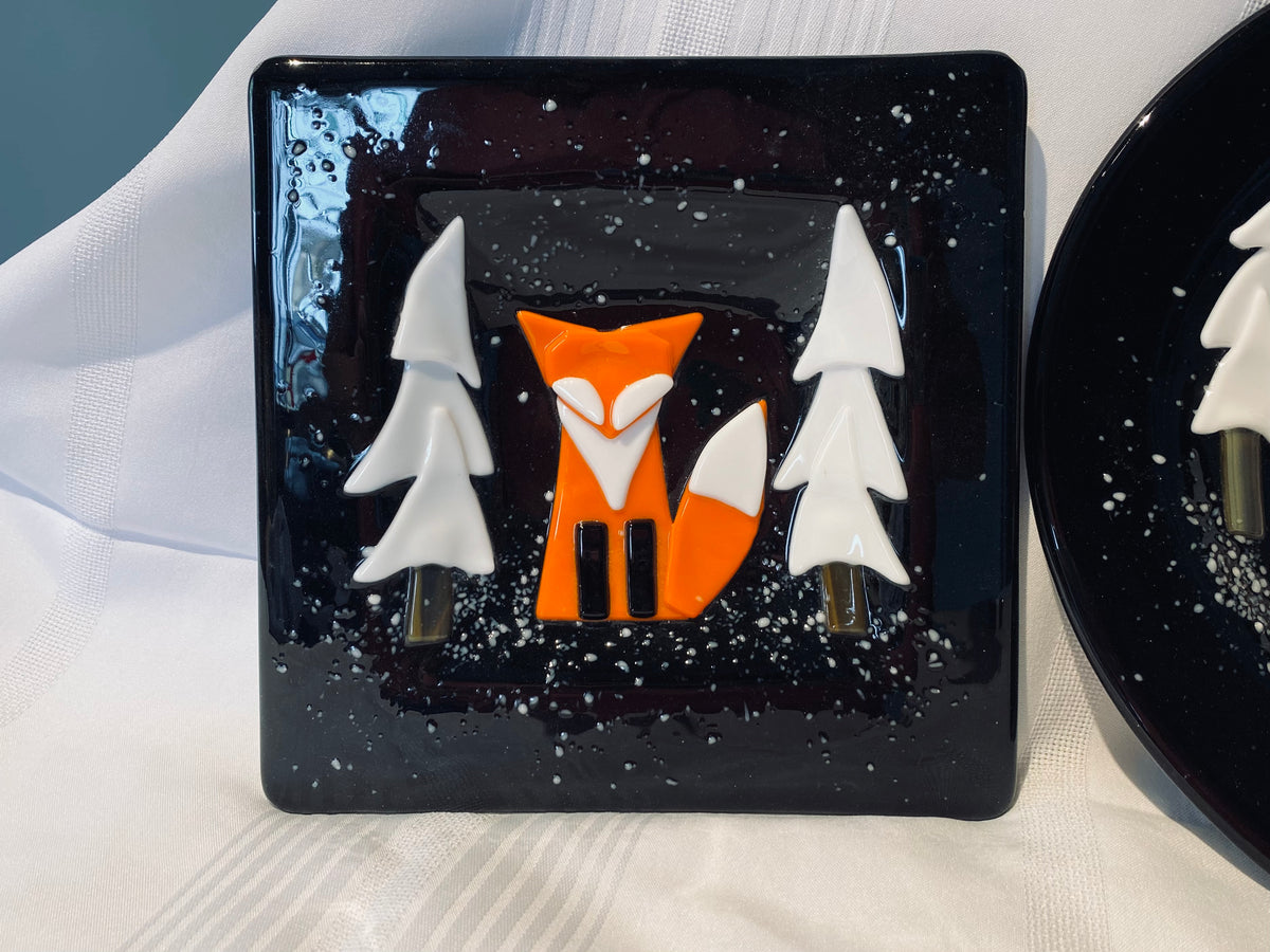 Fox platters – Kara’s Glass